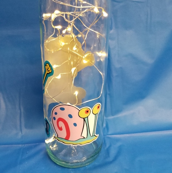 Accents | Lighted Spongebob And Gary Wine Bottle | Poshmark